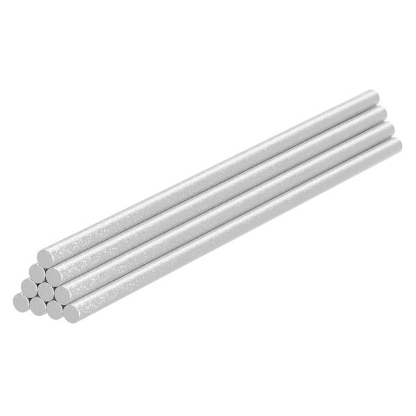 HANSILK グルーガンスティック 替え用 10本入 シルバーパール 強力粘着 高温対応 速乾 無臭 柔軟タイプ 7mm×200mm（太さx長さ） ピタガン互換 DIY/手工制作/家庭修理/工作用 業務用/家庭用商品コード：4907780...