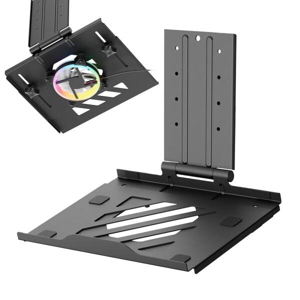 AVLT モニターアーム用 ノートパソコントレイ ラップトップホルダー VESA 75×75 (120mmファン対応) - 最大17インチノートパソコン対応 - ブラック (ファンなし)商品コード：49077865713型番：AVLT-MT...