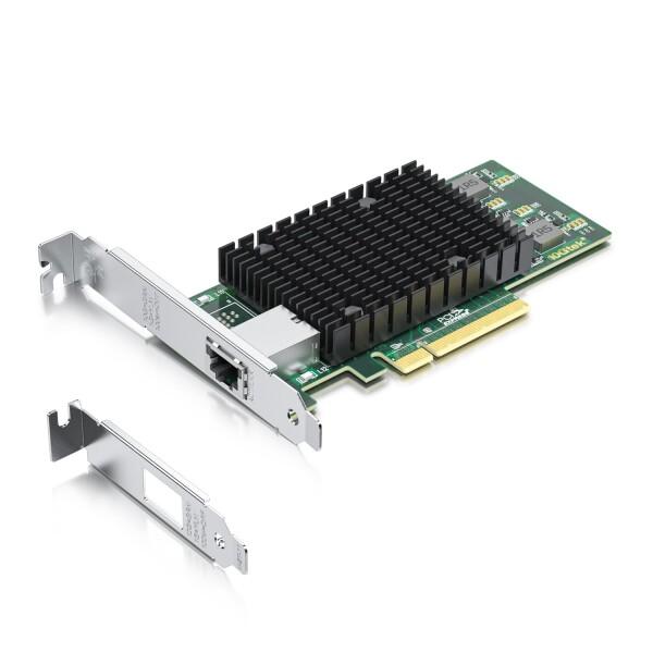 10Gtek 10Gb PCI-E NIC ネットワークカード, Intel X540-T1互換, シングルRJ45 ポート, Intel X540-BT2コントローラ, PCI Express イーサネット LANアダプター Window...