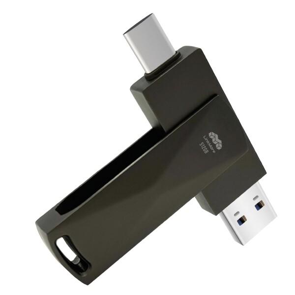 LinkMore 512GB ポータブルSSD USB-A/Type-C 両対応 360度回転式 USB3.2 Gen1 SSD外付け商品コード：49077870816型番：NR-P50サイズ：512GBインターフェース:USB3.2 Ge...