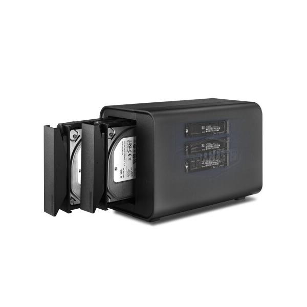 TERRAMASTER テラマスター D5 Hybrid HDD NVMeエンクロージャ ? USB 3.2 Gen 2 10Gbps Type C 5ベイUSBストレージ、RAID 0/1/シングル/JBOD専用2+3 RAID Hybr...
