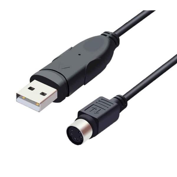 VECASDEN PS/2 USB 変換 コントローラー USB Aコネクタ（オス）-ミニDIN 6pin（メス）PS/2マウス・キーボード用変換アダプタ USB2.0対応 ブラック 1個 15CM商品コード：49077881513型番：D...