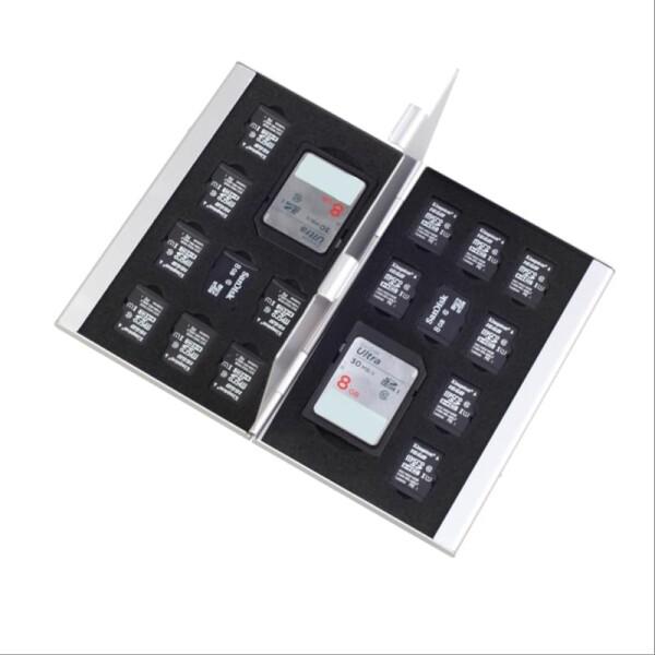 メモリカード ケース アルミ製 SDカードケース MicroSD SDHC SDXC MSD マイクロSD TF スロット収納ケース 両面収納 防塵 耐衝撃 (S04(シルバー）)商品コード：49077882393型番：BZKHサイズ：S0...