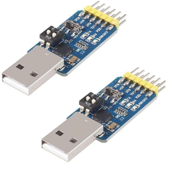 Azuocn CP2102 USB-UART 6イン1 USB - シリアルポートアダプターコンバーター USB-TTL USB-RS232 USB-RS485 TTL-RS232 TTL-RS485 RS232-RS485 シリアルアダプ...