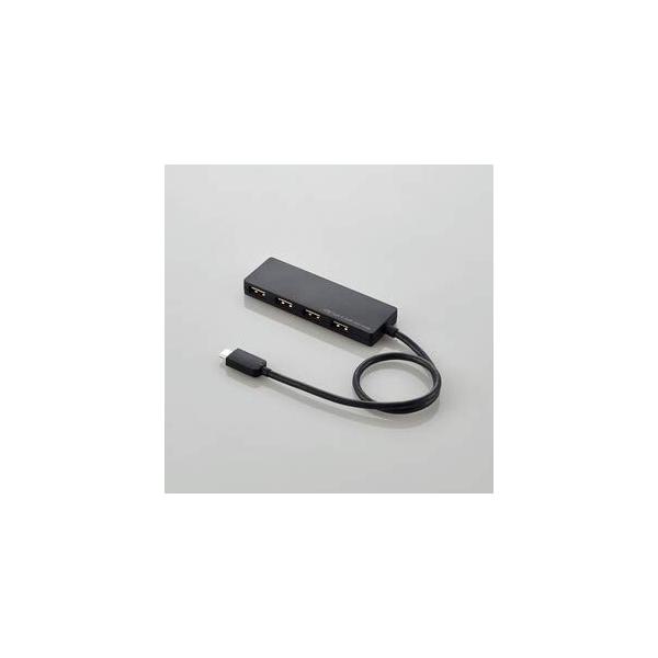 エレコム USB2.0HUB Type-C Aメス4ポート バスパワー 30cmケーブル ブラック U2HC-A430BBK商品コード：49077883292型番：U2HC-A430BBKカラー：ブラックUSB Type-Cコネクタは、オモ...
