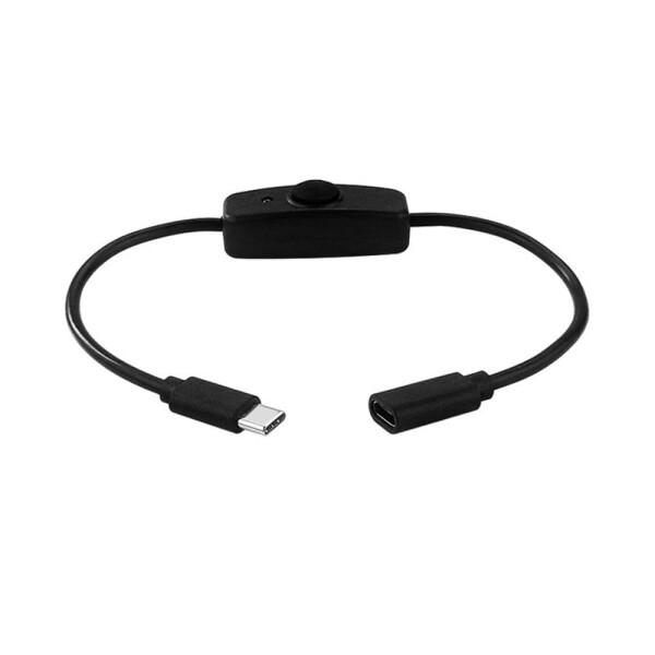 LOYELEY USBスイッチ ON/OFFランプ 28cm USBケーブル Type-C USB-C USB-PD100W対応 充電対応 USB2.0データ通信対応商品コード：49077884128型番：smn-9651.全長は28cmで...