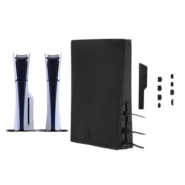 Natiform 収納保護カバー ホコリ侵入防止カバー 新型スリムゲーム機本体対応 (PS 5 Slim縦型ブラック+ダストプラグ)商品コード：49077884264型番：MB0280カラー：PS 5 Slim縦型ブラック+ダストプラグ専用...