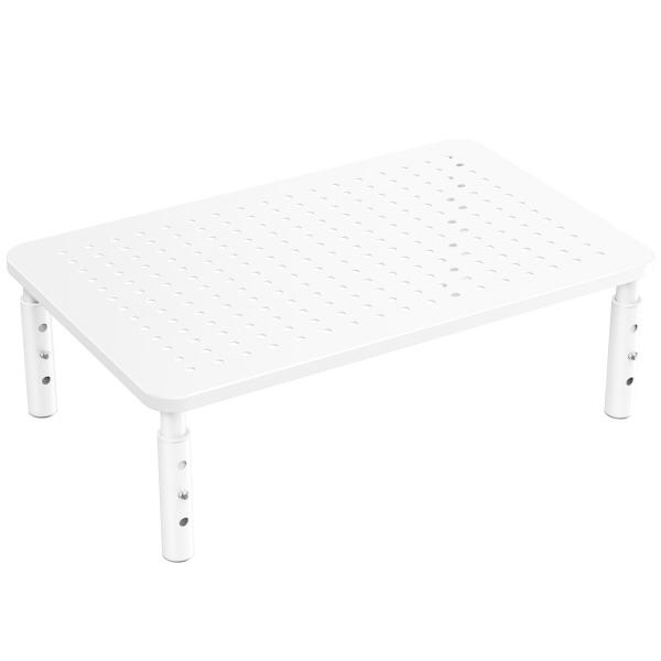 HUANUO (ファーノー) 机上台 机上ラック モニタースタンド モニター台 PCスタンド PS5台 小型テレビ台 幅37cm 耐荷重20kg 三段階で高さ調整 HNLL3W（ホワイト）商品コード：49077884276サイズ：36.83...