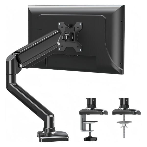 (Rshtong) PCモニターアーム 液晶ディスプレイアーム 13〜32インチ対応 耐荷重2〜9kg ガススプリング式 グロメット式＆クランプ式 多角度調節 VESA対応 75x75mm 100x100mm ケープル収納 (ブラック)商品...