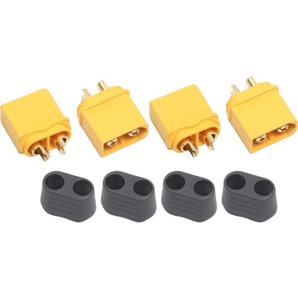 オーディオファン XT60H-M シースハウジング付き オス プラグコネクタ 4点セット商品コード：49077887468型番：AF-XT60HM01YE104大電流も流せる効率の高いバレット コネクタ XT60Hオスとシースハウジング の...