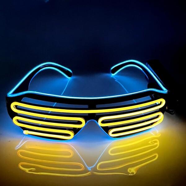 (High on life) ネオン メガネ パーティグッズ 電飾 光る LED メガネ サングラス イベント パーティ パリピ 目立つ 人気 本日の主役 (イエロー×ブルー)商品コード：49078020232カラー：イエロー/ブルー?【S...