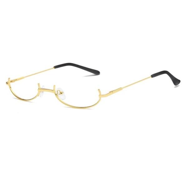 (DOYOUCOTO) アンダーリム レンズなし 伊達メガネ 度なし フレームのみ眼鏡下フレーム ハーフフレーム コスプレ メイド ゴスロリ系 ロリータ 秘書系 変装 おしゃれ小物 ハロウィン仮装 撮影 くもらない 反射しない伊達メガネ 病...
