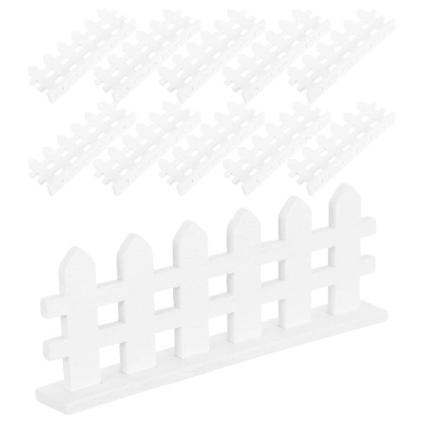 Abaodam 12個セット ミニチュア木製フェンス 3.15インチ×1.18インチ 白色 ドールハウス ガーデンフェンス ピケットフェンス Diy マイクロランドスケープ 盆栽アクセサリー商品コード：49078023702なミニチュアデザ...