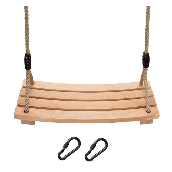 Leweet 木製ブランコ 屋外 ブランコ 大人 子供 屋外 遊具 ブランコ 室内 吊り下げ ぶらんこ 室内 遊具 耐荷重約200kg 完全なアクセサリ 取り付けが簡単 屋外の森、中庭、倉庫、公園などで使用可能 (45CM-2)商品コード：...