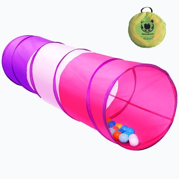 キッズテント トンネル キッズテント トンネル 子ども 猫 犬遊び 室内 室外 収納袋付き 折り畳み式 収納便利 運動不足対策 ストレス解消 子どもの日 (虹色トンネル（バラの藤色対応）)商品コード：49078027525型番：TTサイズ：...