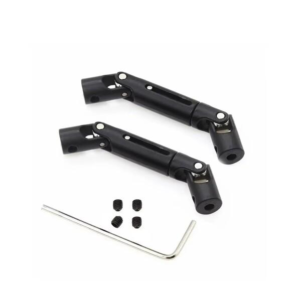 RCパーツ Compatible With MN D90 D91 D96 99s For WPL B14 B24 C24 34 B16 36 D12 RCカートラック一般アクセサリークローラーカー金属駆動シャフト(Black)商品コード：4...