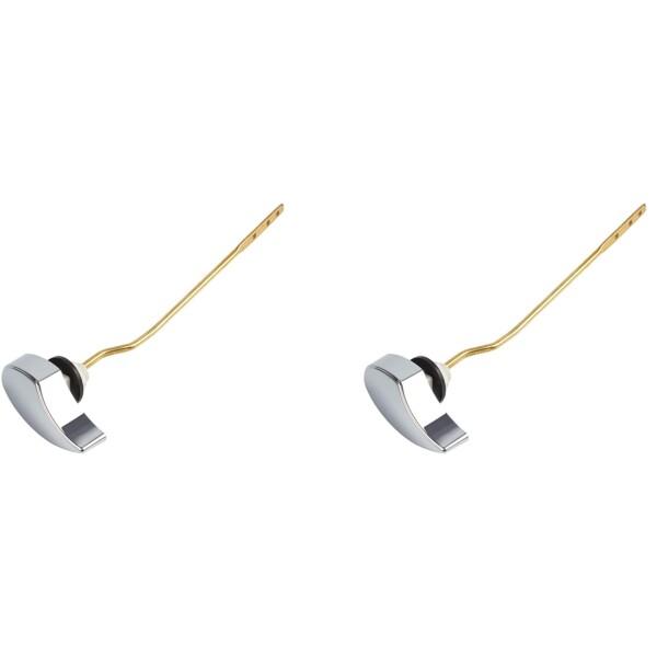 Buerjia 2X トイレタンクフラッシュレバー THU068CPトリップレバーの代替品 743S、45用、モリダンサイドマウントトイレタンクレバー商品コード：49078034550型番：750124629耐久性:銅レバー付きのメッキレン...
