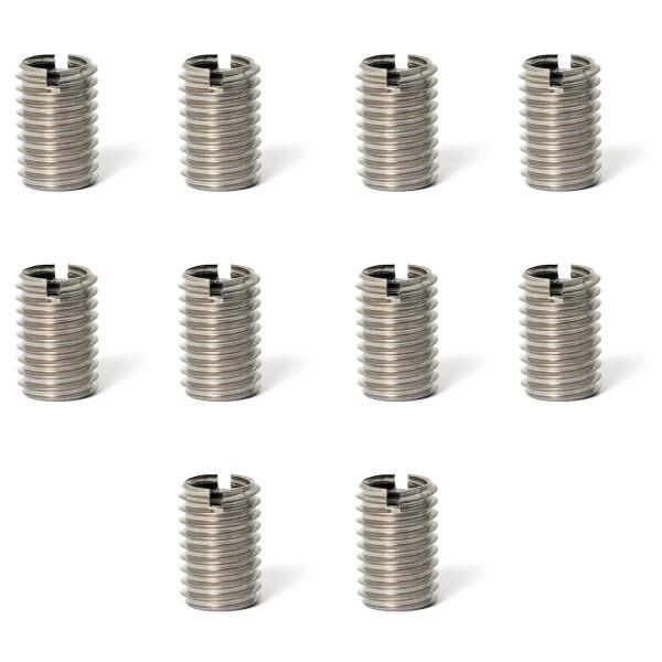 Increased Fire インサートナット 内径M8*1.25 外径M10*1.5 長さ15mm m10 m8 変換ボルト ネジ変換アダプター ステンレス鋼 一行溝 埋め込みナット ネジ山補修商品コード：49078056121型番：LI...