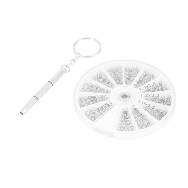 メガネ ネジ 眼鏡用ねじ 修理ツール 詰め合せキット メガネ修理 時計修理 イバー付属 収納ケース付き 持ち運びに便利 (120本セット)商品コード：49078058058型番：Akkerds【商品仕様】120個小ネジセット(1.2ナット×...