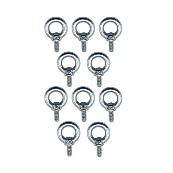 Mitoland アイボルト M4(11mm) 10個セット 304ステンレス ネジ 固定 補強 吊り下げ 転倒防止 DIY テント フック ロープ ワイヤー商品コード：49078062004型番：M0057サイズ：M4耐腐食性と強度を兼ね...