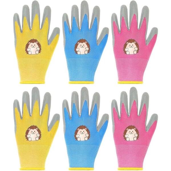 (Xiaozuoyue) 園芸用手袋3組 ゴムコーティング園芸手袋 多機能ライトグリップグローブ 砂掘り・海釣り・屋外遊び商品コード：49078079927サイズ：16cmカラー：カラード滑り止め&amp;耐磨耗設計: この園芸用手袋 ゴム...