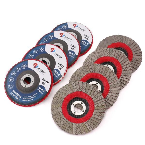 4インチ 60/120/200/400 グリット砥石 100mm フラップ サンディング 研磨ディスク アングルグラインダー用 5/8インチアーバー付き 4個パック商品コード：49078109689型番：11020215サイズ：4 inch...