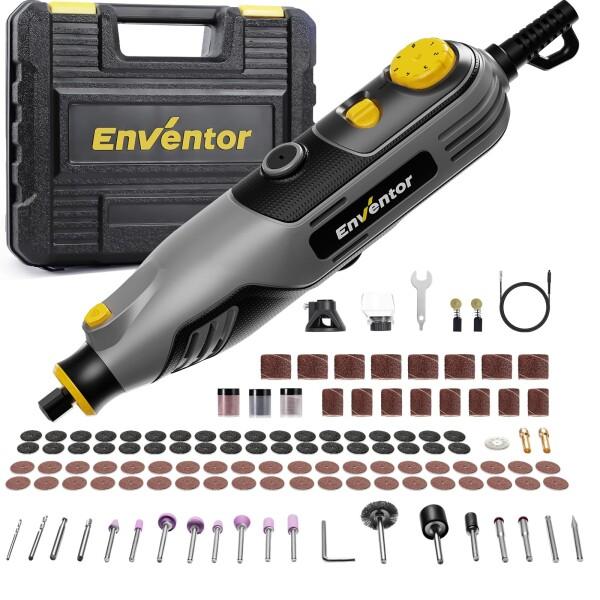 Enventor 130W ペン型ミニルーター ミニルーター リューター AC100V DIY工具セット 6段変速 小型 軽量 10000&amp;35000RPM 過負荷保護 DIY 切断 電動 高速回転 彫刻ペン 彫刻 フライス 研削 ...