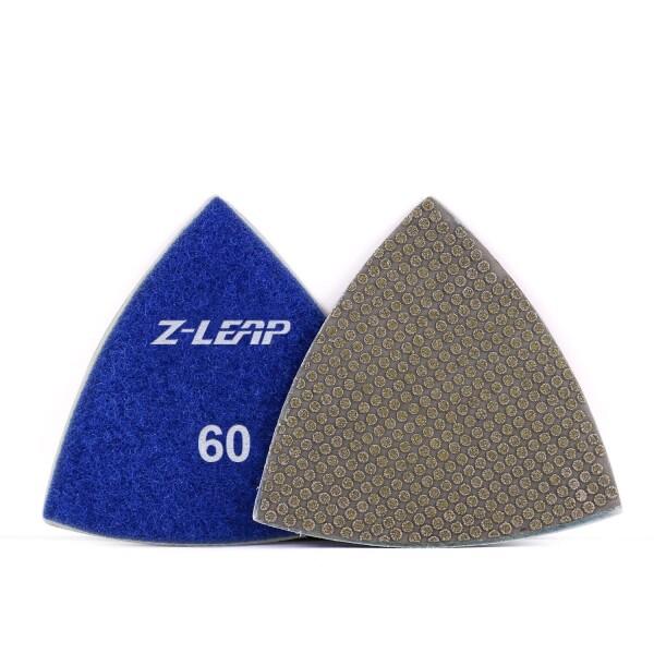 Z-LEAP ダイヤモンド三角研磨パッド 振動ツール用 サンドペーパーシート 研磨ディスク 3インチ(80mm) 60グリット商品コード：49078121282型番：LPSJMP2011-6サイズ：60 Grit【梱包】グリッツ60# x ...