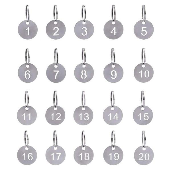 MITUKE ドア番号タグ クローク 両面 ドア番号タグ クローク 業務管理用 番号札 キーラベルタグ 防水 耐高温性 キーリング付き (1-20（直径20mm）)商品コード：49078179632型番：LF034-35サイズ：1-20（直...