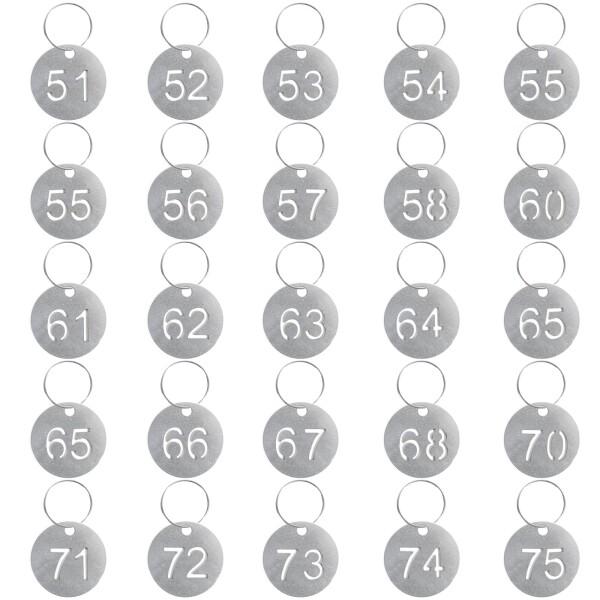 MITUKE ドア番号タグ クローク 両面 ドア番号タグ クローク 業務管理用 番号札 キーラベルタグ 防水 耐高温性 キーリング付き (51-75（直径30mm）)商品コード：49078179633型番：LF034-35サイズ：51-75...