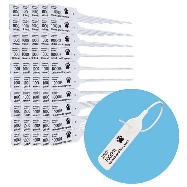 すり替え防止タグ 番号付 ホワイト 50本 NYANDELMO ND-0215-R06-WH-50商品コード：49078179640型番：ND-0215-R06サイズ：50本カラー：ホワイト【サイズ】全長:約20cm タグ幅約2cm×長さ約...