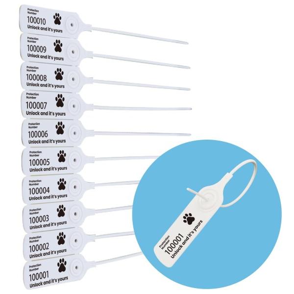 すり替え防止タグ 番号付 ホワイト 10本 NYANDELMO ND-0215-R06-WH-10商品コード：49078179643型番：ND-0215-R06サイズ：10本カラー：ホワイト【サイズ】全長:約20cm タグ幅約2cm×長さ約...