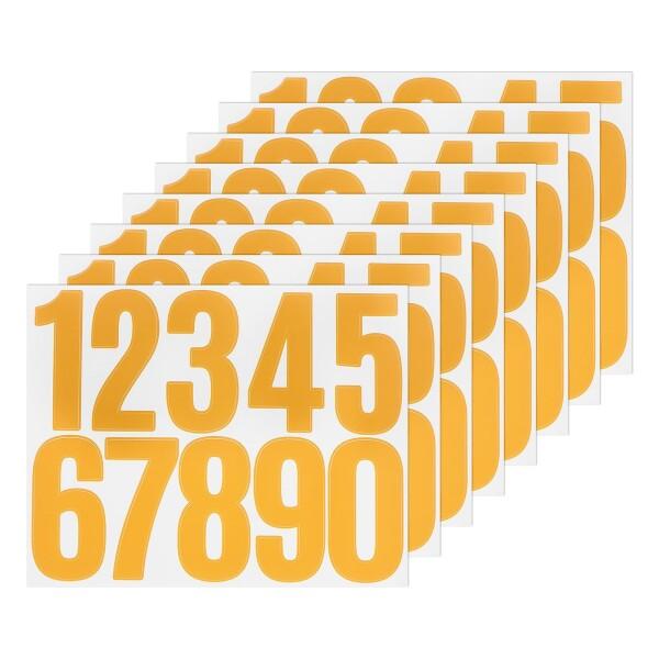 M METERXITY 12シート 数字ステッカー 3" ビニール0-9自己粘着防水番号郵便受け番号ステッカー 家 看板 住所用 ビニールハウスナンバー(120個 オレンジ)商品コード：49078179714型番：mma240801ty00...