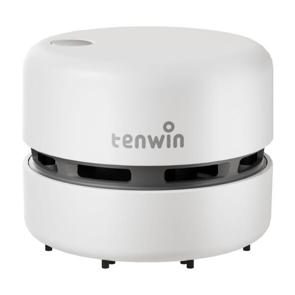Tenwin 卓上クリーナー 2.0 卓上掃除機 小型 強力吸引 ミニデスククリーナー｜ナイロンブラシ付き 電池式 静音設計 防塵フィルター 大容量ゴミ箱 消しゴムかす対応 子供も使える 携帯便利 ホワイト商品コード：49078181062...