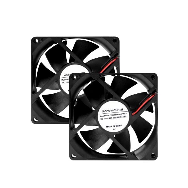 Pano-mounts 80mm 24V DCファン PC/オフィス機器/換気用 冷却ファン CF8025 3500RPM 静音 排気 2ピン接続 2個パック商品コード：49078186759型番：CF248025BLA2PACKサイズ：8...