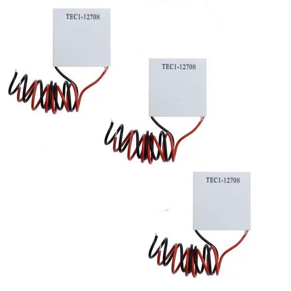 AZUOCN 3個 TEC1-12708 12V 8A 40MMX40MM ヒートシンク 熱電クーラー 冷却ペルチェプレートモジュール (TEC1-12708)商品コード：49078187101型番：ZY-007カラー：ホワイトモデル:TE...