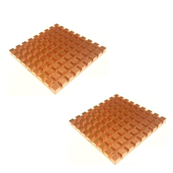 Easycargo 40mm 銅ヒートシンクキット 40x40x4mm + 熱伝導性粘着テープ、冷却3Dプリンター用クーラーヒートシンク2点セット、NEMA 17、TEC1-12706 熱電ペルチェ 40mmx40mmx4mm商品コード：4...