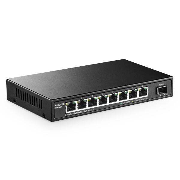 MokerLink 8 Port 2.5G Ethernet Switch with 10G SFP, 8 x 2.5G Base-T Ports Compatible with 10/100/1000Mbps, Metal Unmanag...
