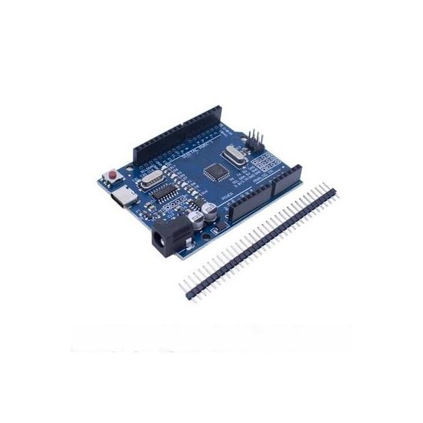 YUWENW UNO R3 1個セット 開発ボード 初心者向け USB-typeB 電子工作 排針付き ケーブル付き CH340G搭載 ATMEGA16U2開発ボード 実験 ATmega328P Arduino兼容 青 3.8mm*15mm...