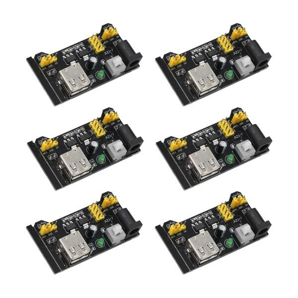 6個 3.3V/5V デュアル出力電源モジュール MB-102 電源ボード DC調整モジュール Arduino用商品コード：49078188386型番：ZY-117モジュールサイズ:5.3cm(長さ)x3.5cm(W)/2.09インチ×1....