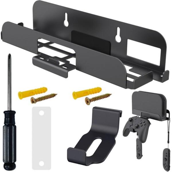 Switch 2 対応 壁掛けブラケット グリップ収納ハンガー付き 金属製の壁掛けオーガナイザー 省スペース 取り付け簡単 取り付けツール付属商品コード：49078188453型番：H2-BGZJカラー：ブラック1.対応機種:スイッチ2ホス...