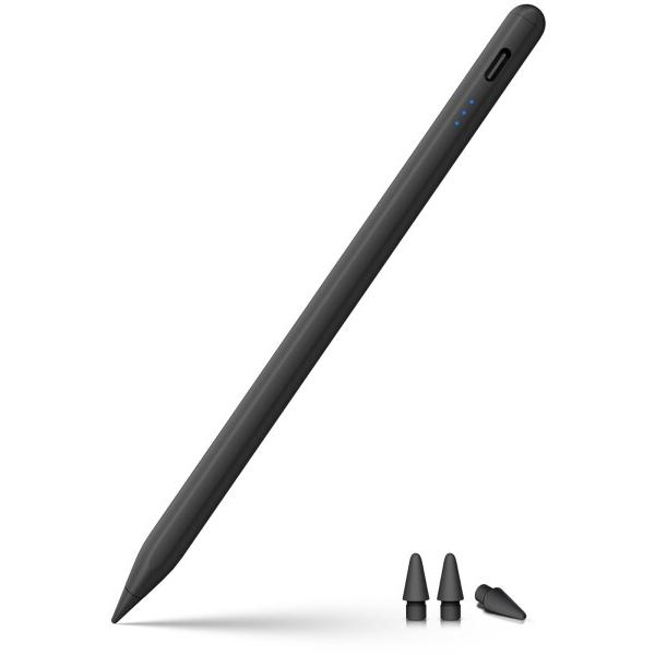 KEEPRO iPad ペンシル 2018〜2026年iPad対応 Apple Pencil代替 タッチペン スタイラスペン Type-C急速充電 超高感度 傾き感知 パームリジェクション 磁気吸着 誤作動防止 極細ペン先 替え芯3本付きブ...