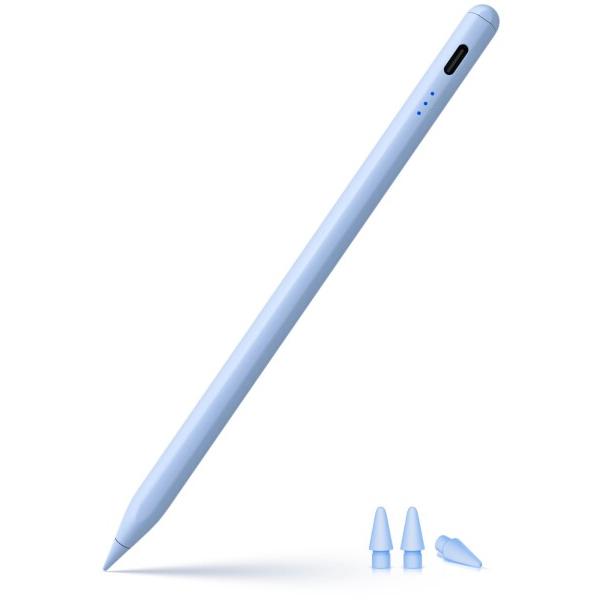 KEEPRO iPad ペンシル 2018〜2026年iPad対応 Apple Pencil代替 タッチペン スタイラスペン Type-C急速充電 超高感度 傾き感知 パームリジェクション 磁気吸着 誤作動防止 極細ペン先 替え芯3本付きブ...