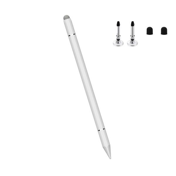 DONGFANGB タッチペン スタイラスペン 3in1 極細 充電不要 ホワイト 磁気吸着機能対応 たっちぺん ゲーム スマートフォン ペン 超軽量 高精度と高感度 交換用ペン先付き iPad iPhone Android スマホ Mac...