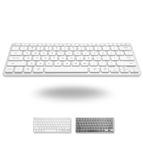 MACALLY Mac用 Wireless Bluetoothキーボード プレミアムマルチデバイス - MacBook Pro/Air、iMac、iMac Pro、Mac Mini、iPad、ラップトップ、 3台デバイスに対応 切り替え可能...