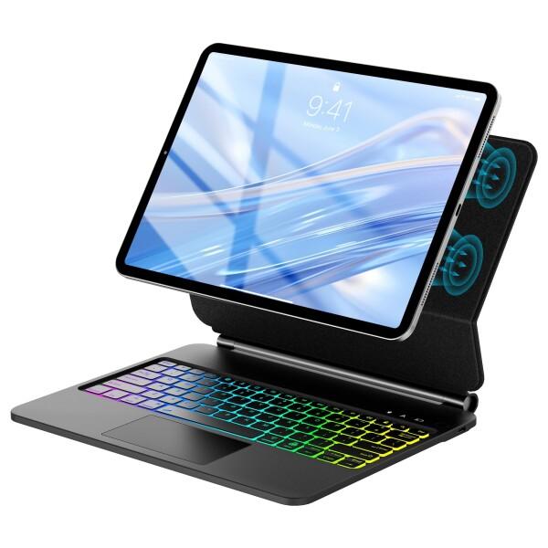 マジックキーボード iPad Pro (M5/M4) 13インチ専用 iPad Pro 13インチ キーボード タッチパッド付き 軽量 薄型 7色バックライト付き 磁気吸着 フローティング設計 マグネットケース 多角度調整 オートスリープ機...