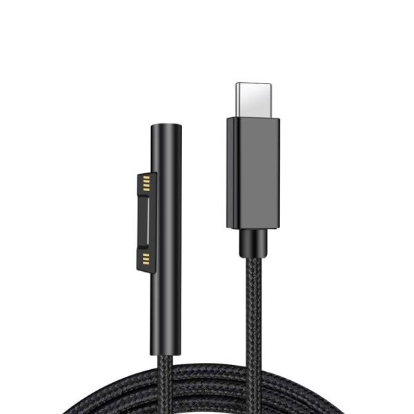 DFsucces 互換品 Surface対応 充電ケーブル 急速 USB-C充電ケーブル 15V/3A Type-C メス to Surfaceポート Surface Pro7/6/5/4/3 Go1/2/3 Surface Laptop1...