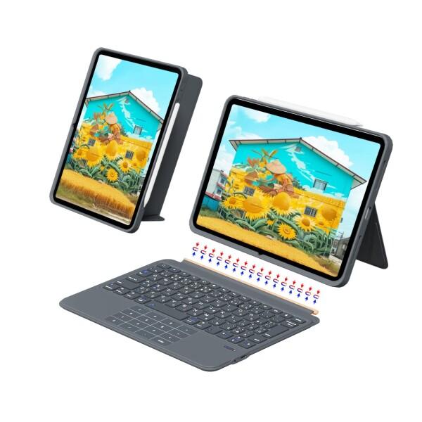 Ewin iPad A16 11世代/10世代 キーボード付きケース 軽量 460g 標準日本語配列 iPad Air M4/M3/M2 第4/5世代 10.9/11インチ iPad Pro 11インチ 第1/2/3/4世代対応 逆L型en...