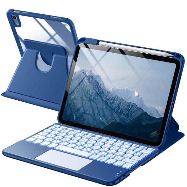 HETHOT iPad用 キーボード付きケース - (A16)第11世代 11インチ2025/第10世代 10.9インチ2022 JIS日本語配列 360 度回転 軽量・全面保護 防汚材質 静音キー7 色レインボーバックライト 2台のiOS...