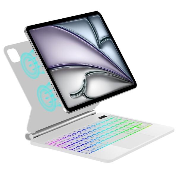 マジックキーボード iPad Air 11インチ (2024 M2 2025 M3) iPad Air 6 キーボード i-Pad A-ir 第5/4世代 キーボードケース マルチタッチジェスチャー対応 バックライト付き 磁気吸着 i-Pa...
